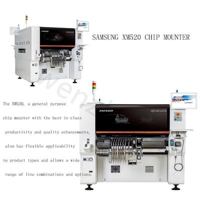 SMT SAMSUNG HANWHA XM520 HS Chip Mounter Machine For SMT PCB Assembly ...