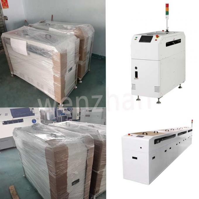 Automatic SMT Assembly Line With PCB Flipper / Workstation Conveyor ...